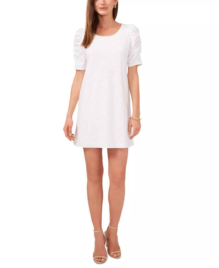 MSK Petite Eyelet Ruched-Sleeve Shift Dress – DGFOutlet
