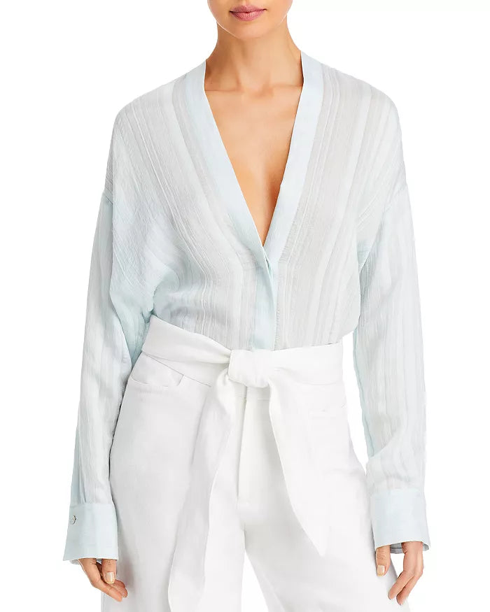 Vince Deep V Neck Blouse – DGFOutlet