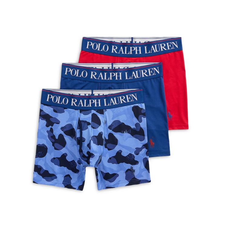 POLO Ralph Lauren Stretch Cooling Microfiber Boxer Briefs, Pack of 3 M ...