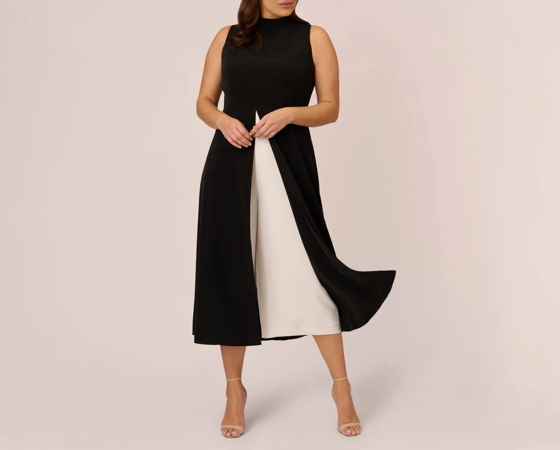 Adrianna Papell Colorblocked Overlay Jumpsuit – DGFOutlet